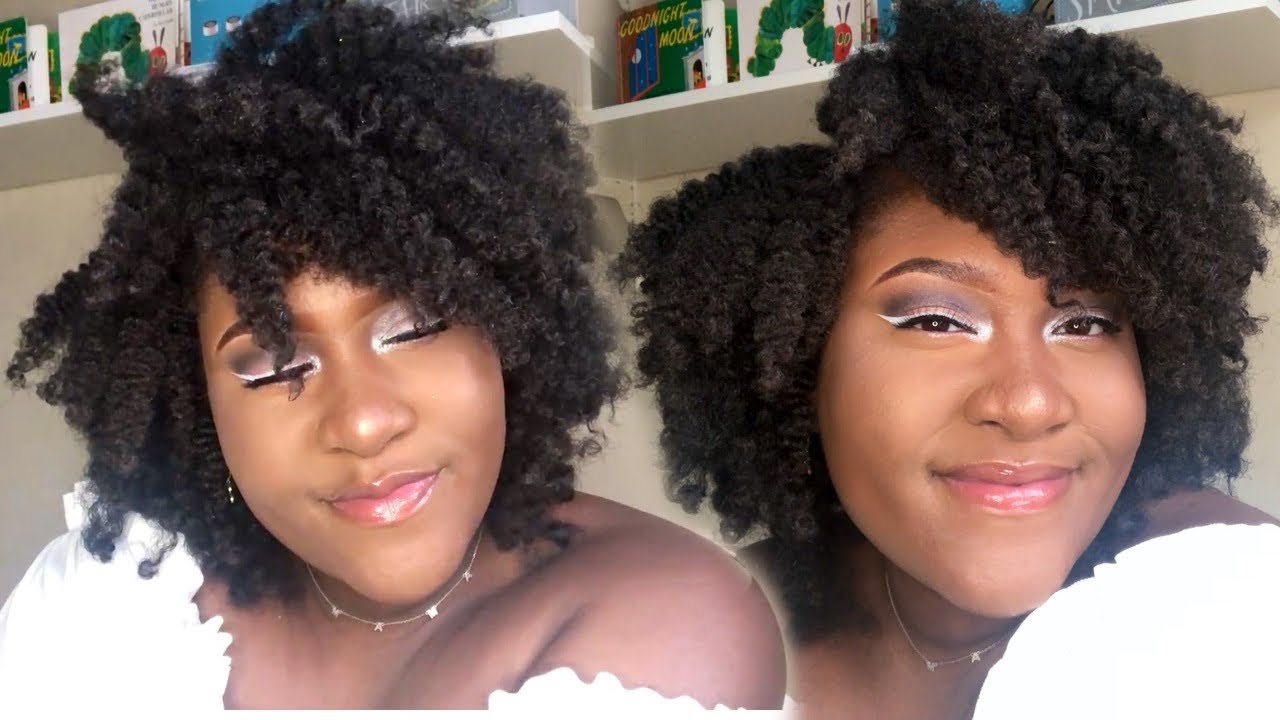 Fluffy Braid Out | Using Shea Moistures Curl Enhancing Smoothie! - YouTube
