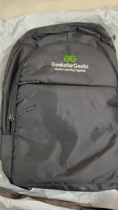 Geeksforgeeks bag #gfg #POTDwithGFG @GeeksforGeeksVideos @GeeksforGeeksPractice #gfgbag - YouTube