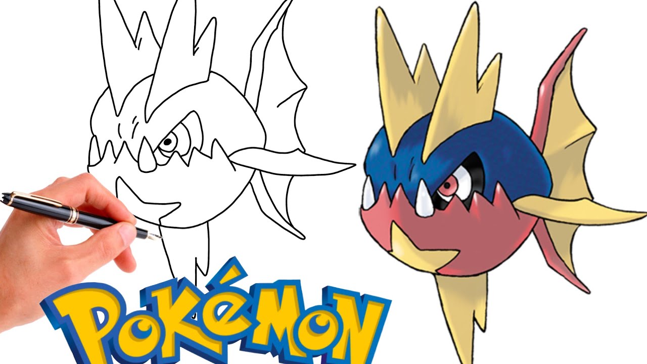 How To Draw CARVANHA POKEMON #318 | Generation 3 - YouTube