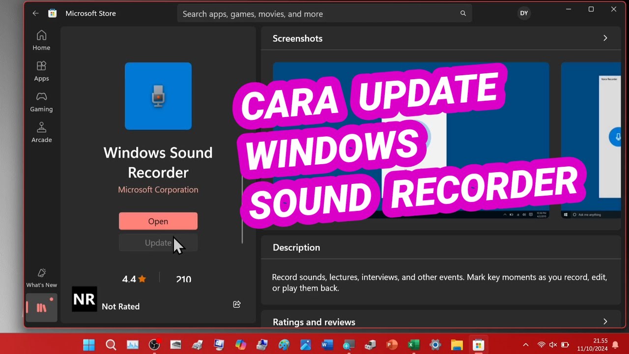 Cara Update Windows Sound Recorder di Laptop Windows 11 - YouTube