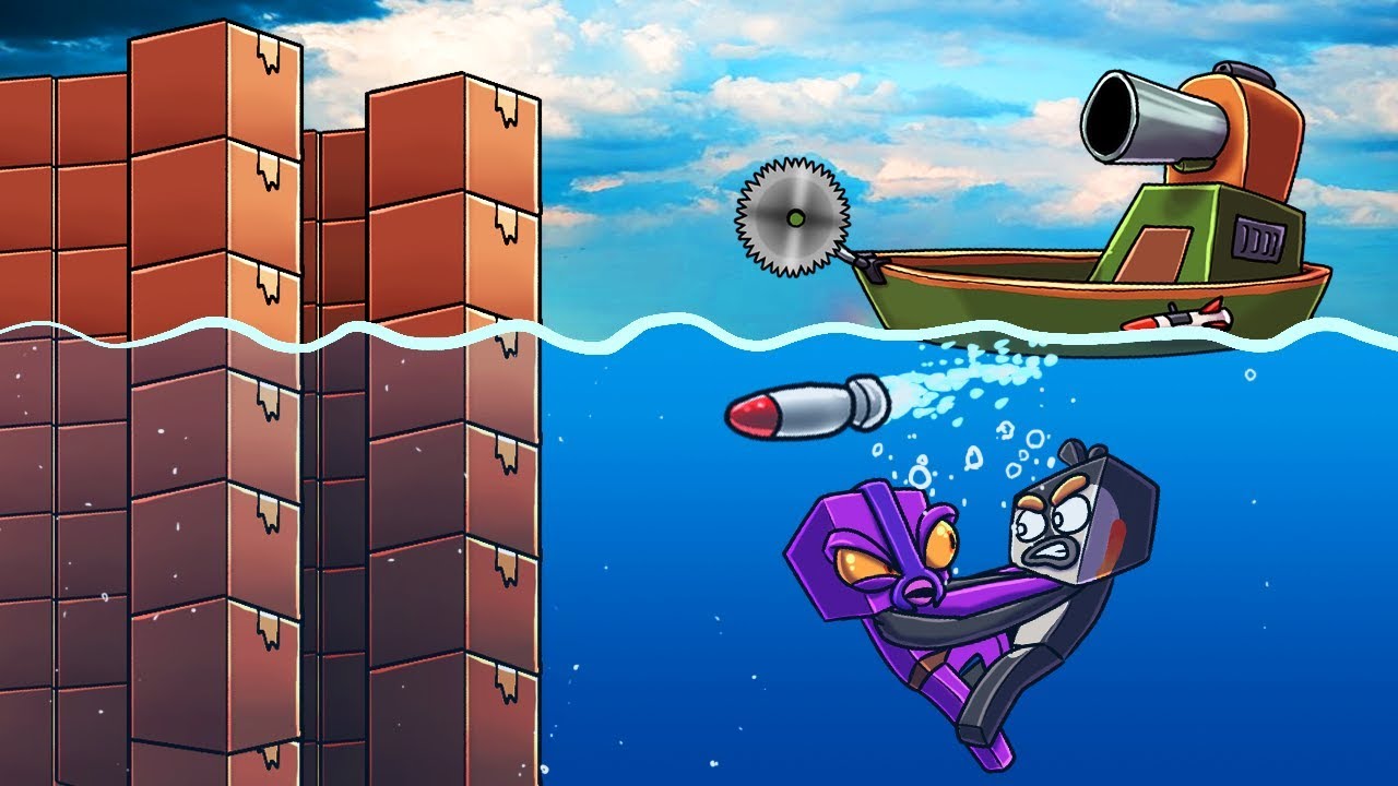 Minecraft | UNDERWATER BOX FORT CHALLENGE! (Indestructible Box Fort ...