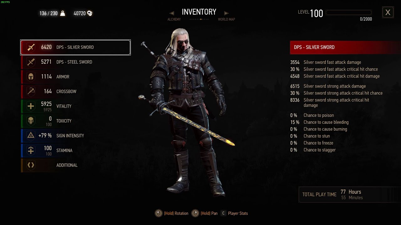Witcher 3 - Legendary Grandmaster Wolven Armor Set [All Black] - YouTube