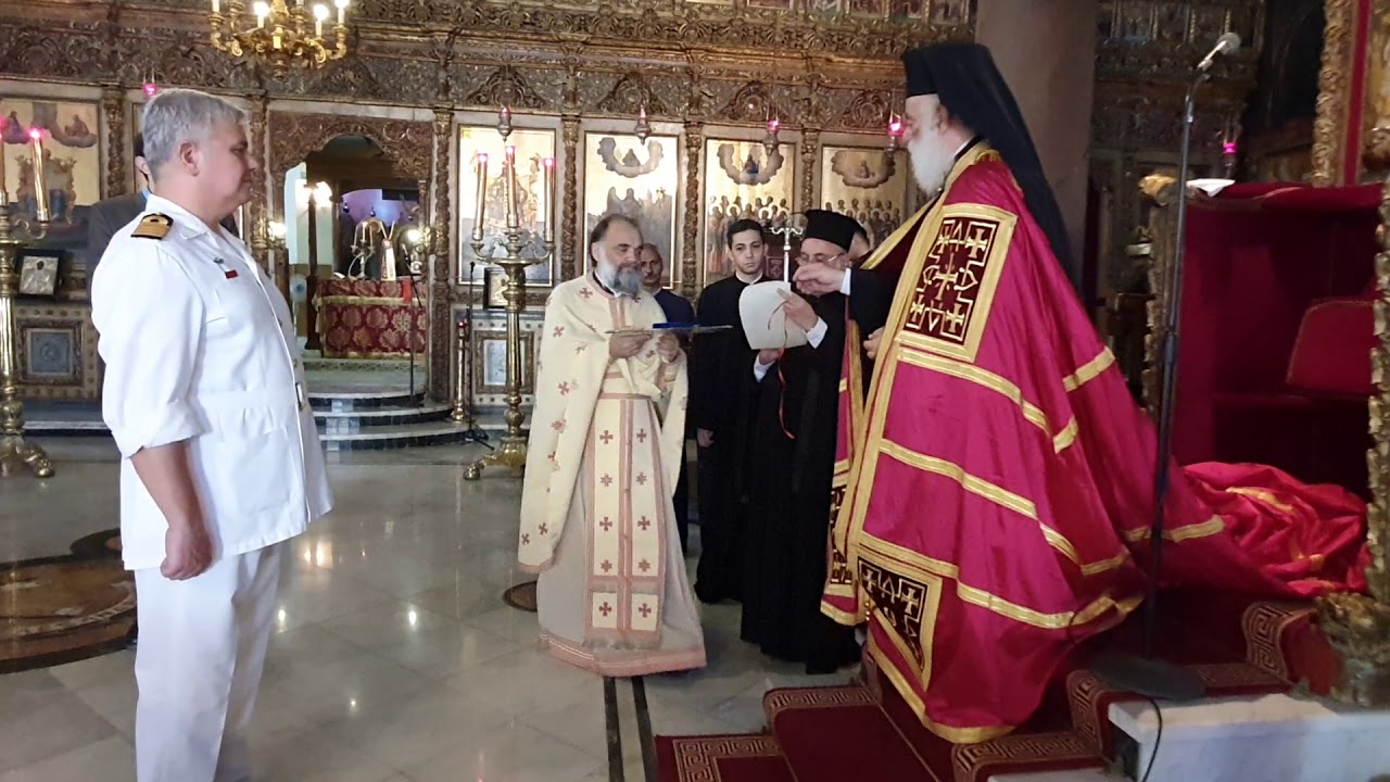 Ο Πατριαρχης Θεόδωρος τιμά τον ΑΚΑΜ Π.Κανούτο - YouTube