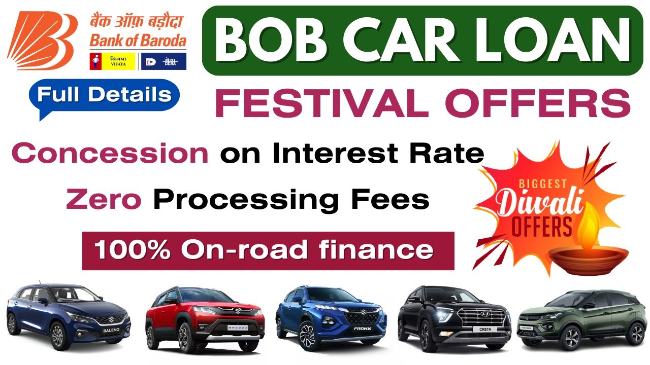 BOB Car Loan Festival Offers | Bank of Baroda Car Loan | 0 Processing ...