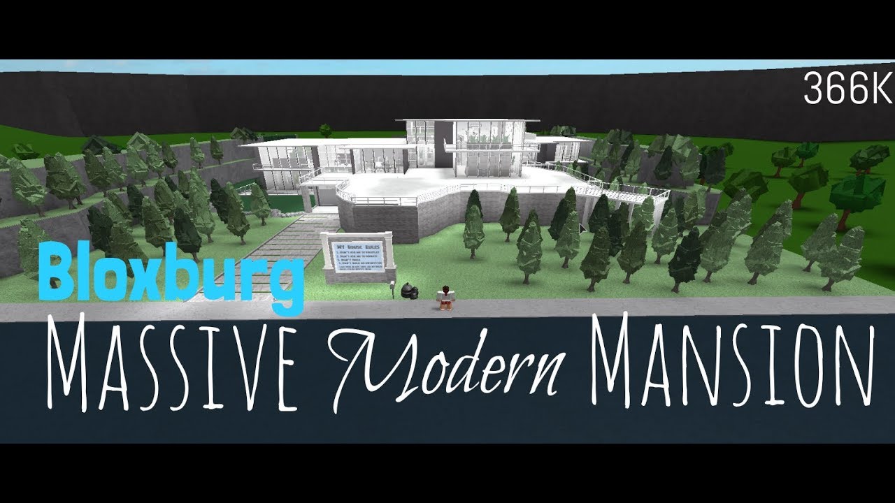 Massive Modern Mansion Bloxburg Tour 336K - YouTube
