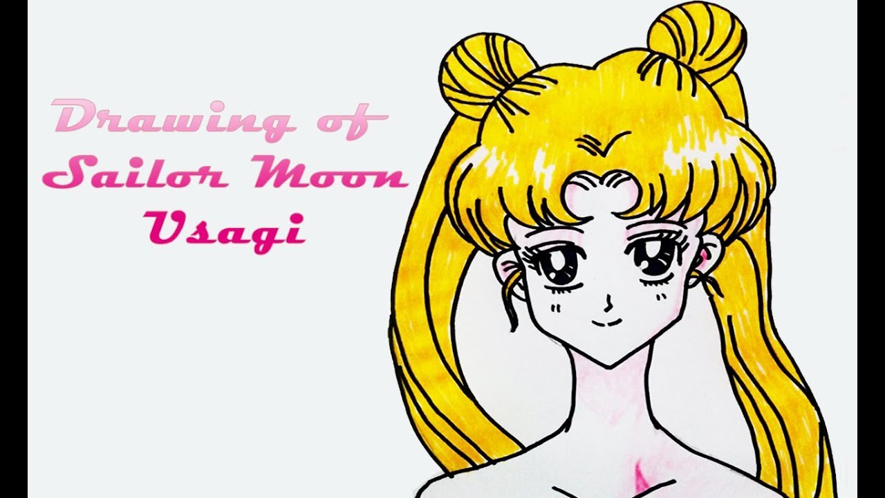 Let's Draw! : Drawing of Sailor Moon Usagi Tsukino - YouTube