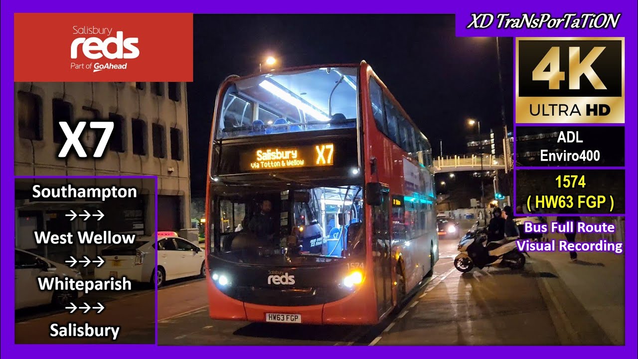 [Salisbury Reds] X7 ~ Southampton, WestQuay Salisbury, New Canal【4K ...