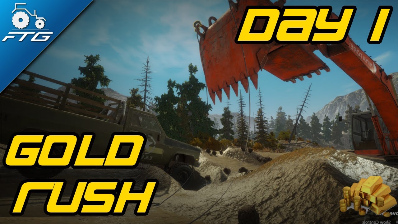 GOLD RUSH GAMEPLAY | Mining and BIG Equipment | Pre-Alpha Build - YouTube