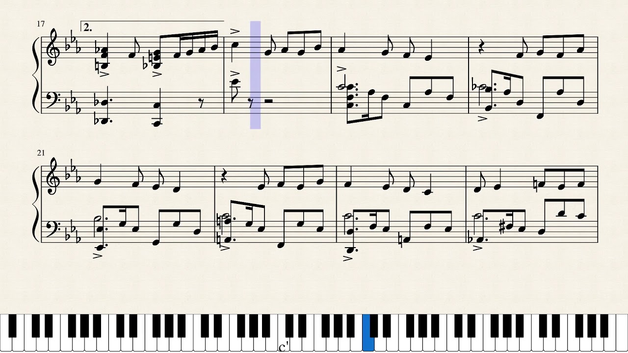 Kəndimiz, "Ögey Ana" filmindən -Tofiq Quliyev. [piano tutorial + notlar ...