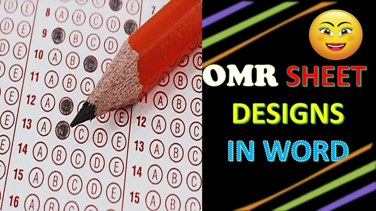 OMR Sheet design in word - YouTube