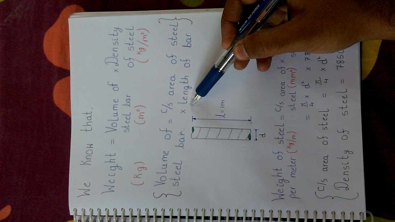 How To Calculate Per Meter Weight Of Steel YouTube how-to-calculate-per-meter-weight-of-steel-youtube