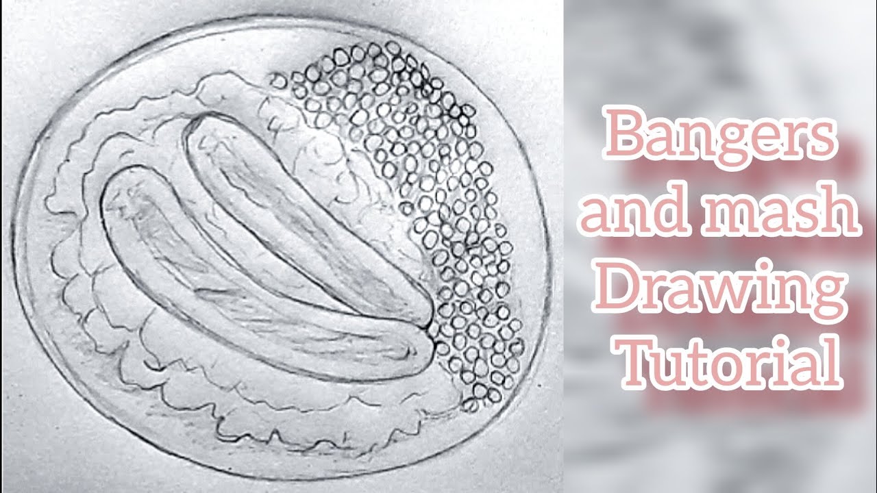 How to draw Banger and mash drawing tutorial #howto #drawing # ...