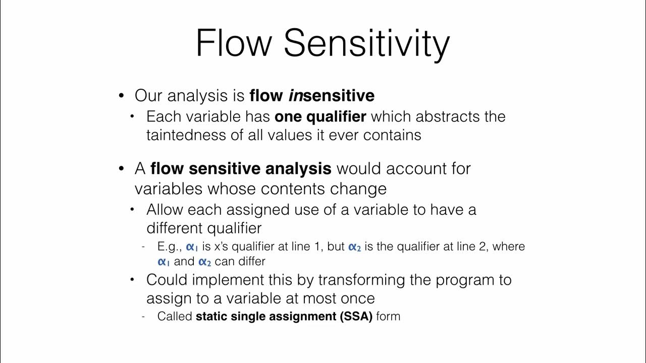 Flow-based Program Analysis: Adding Sensitivity - YouTube