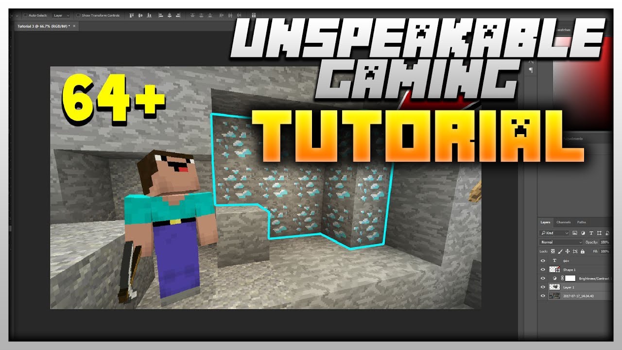 How to Make Minecraft Thumbnails Like UNSPEAKABLEGAMING! - YouTube