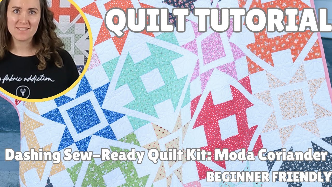 Quilt Tutorial / Beginner Friendly / Dashing Sew-Ready Quilt: Moda Coriander / My Fabric ...