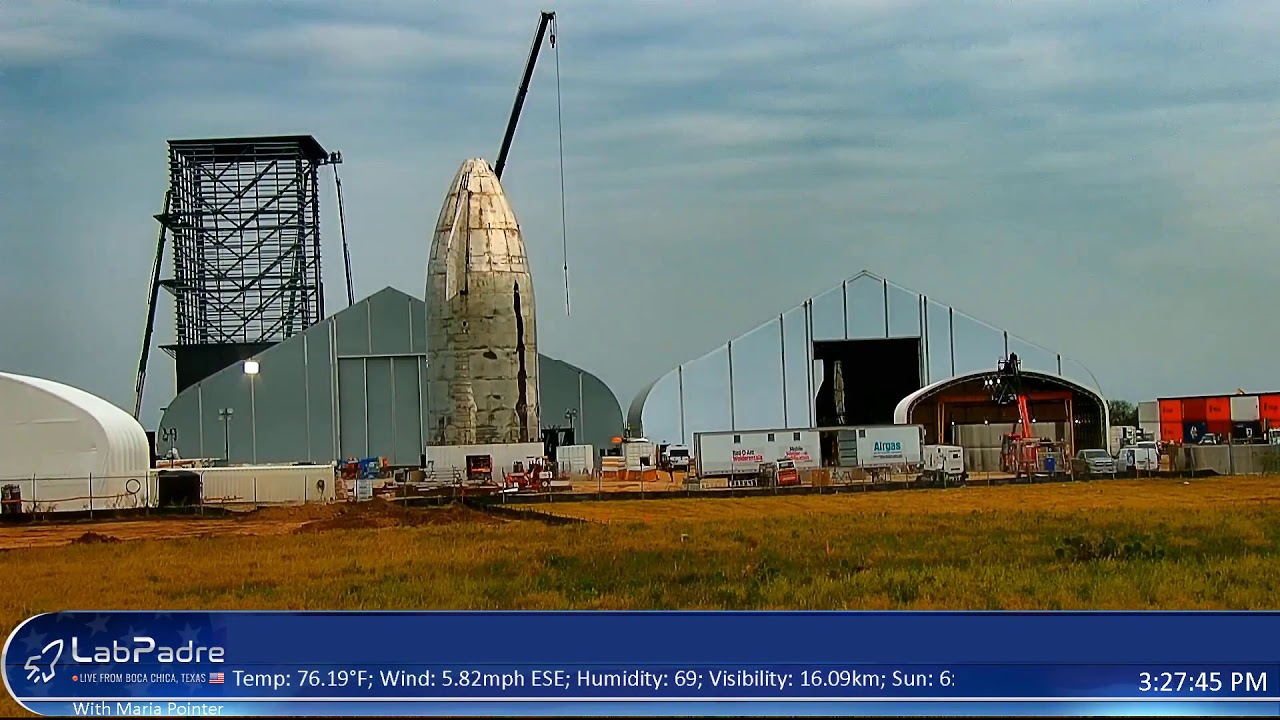 SpaceX Starship assembly 24h timelapse 2020-02-25 - YouTube