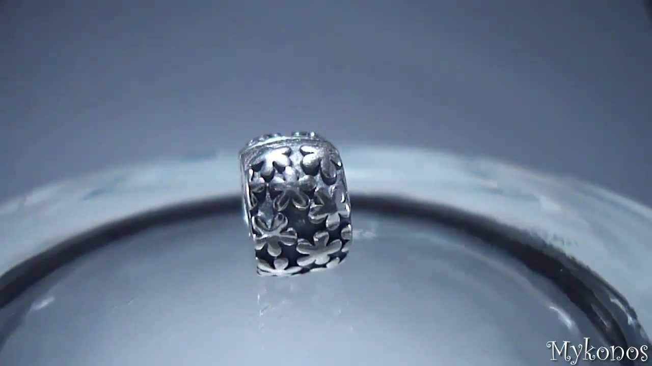 Pandora Clip With Flowers Charm 790533 - YouTube
