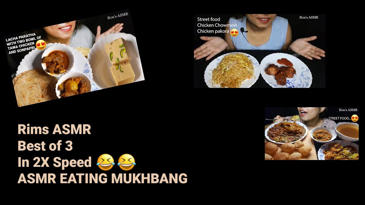 ASMR // MUKHBANG EATING // BEST OF 3 IN 2X SPEED // ENJOY // RIM'S ASMR ...