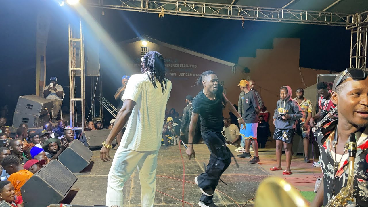 Weasel MANIZO AND HIS BLOOD BROTHER PALLASO ON STAGE IN KAYUNGA AT ...