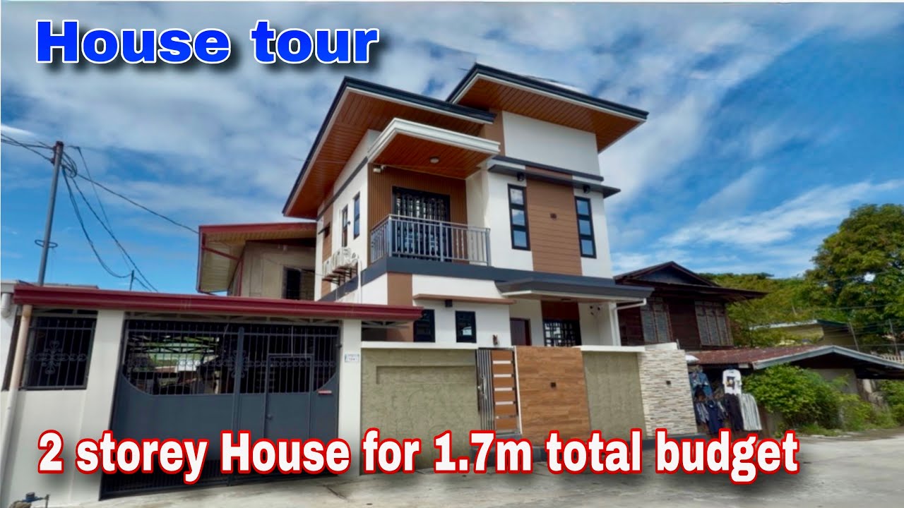 1.7m ang total budget para sa 2 storey house na ito modern look na at ...