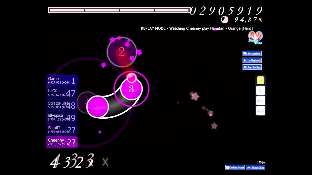 osu!- Hanatan - orange [hard] (DT) - YouTube