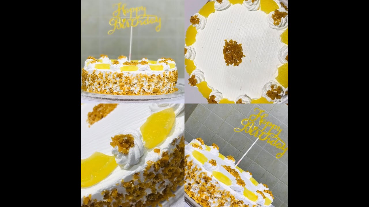 How to make Pineapple Crunch cake without Oven - YouTube