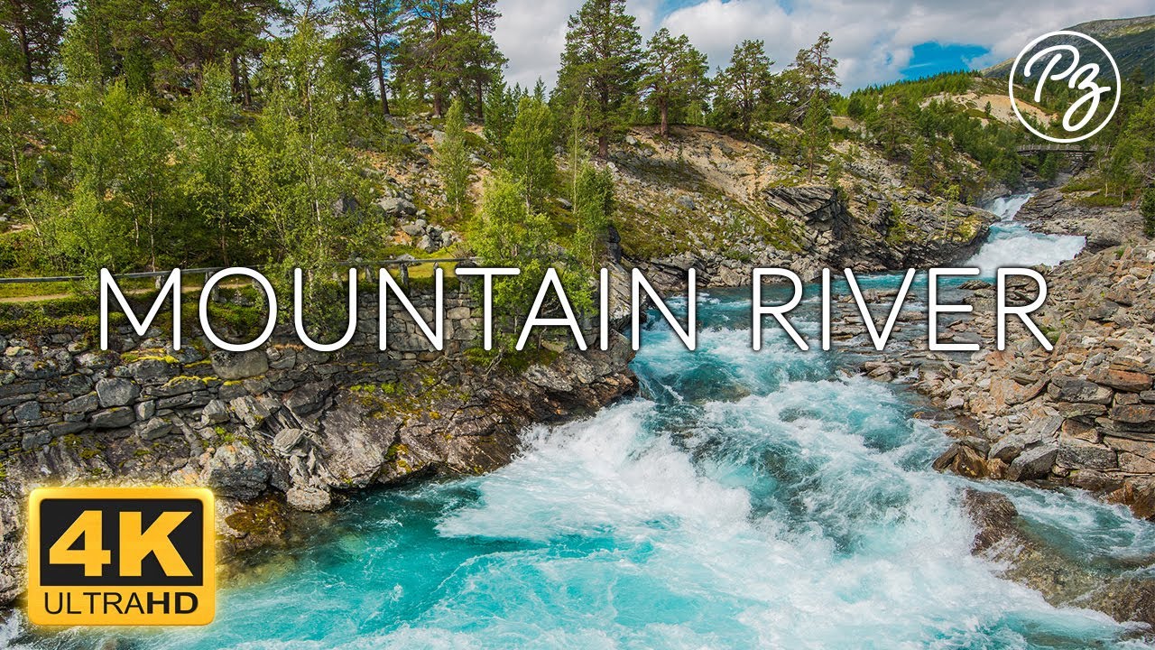 4K Mountain Rapids Meditation Video | Soothing White Noise for Sleep ...