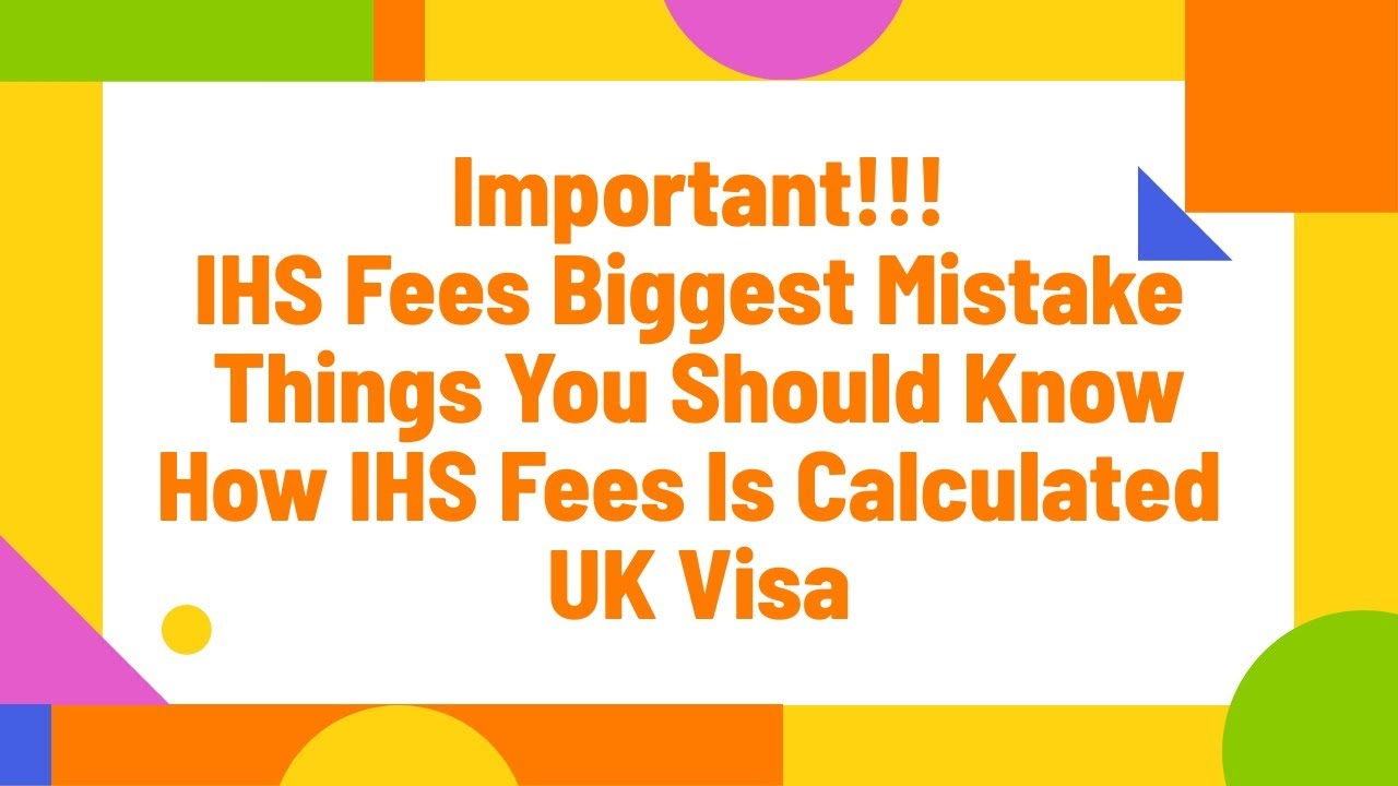 Important - IHS Fees Biggest Mistake | Things You should know How IHS ...