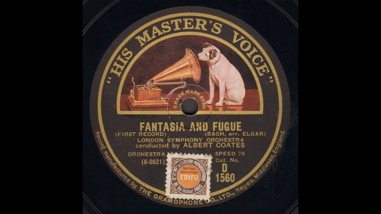 Albert Coates - Fantasia & fugue BWV 537 (HMV D1560) 1928 - YouTube