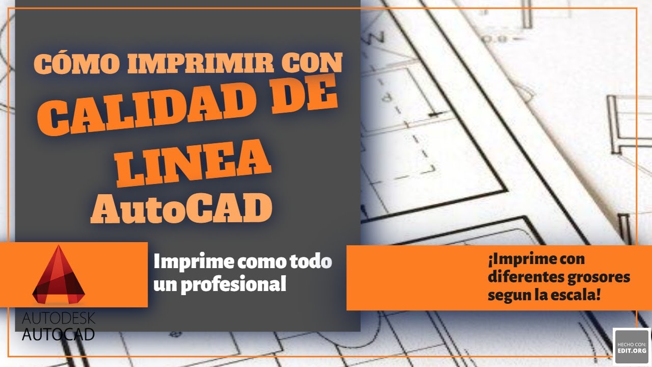 Como imprimir con calidad de linea en AutoCAD - YouTube