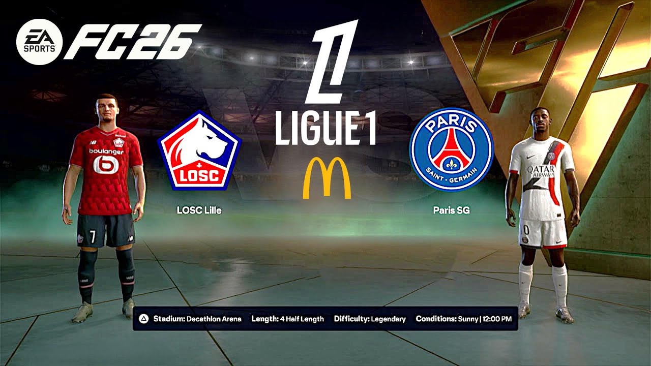 MATCHDAY | Lille OSC vs Paris SG | EA Sports FC 26 Gameplay PS4™ - YouTube