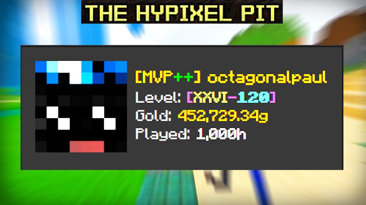 1000 hours of Hypixel Pit... and house tour! - YouTube