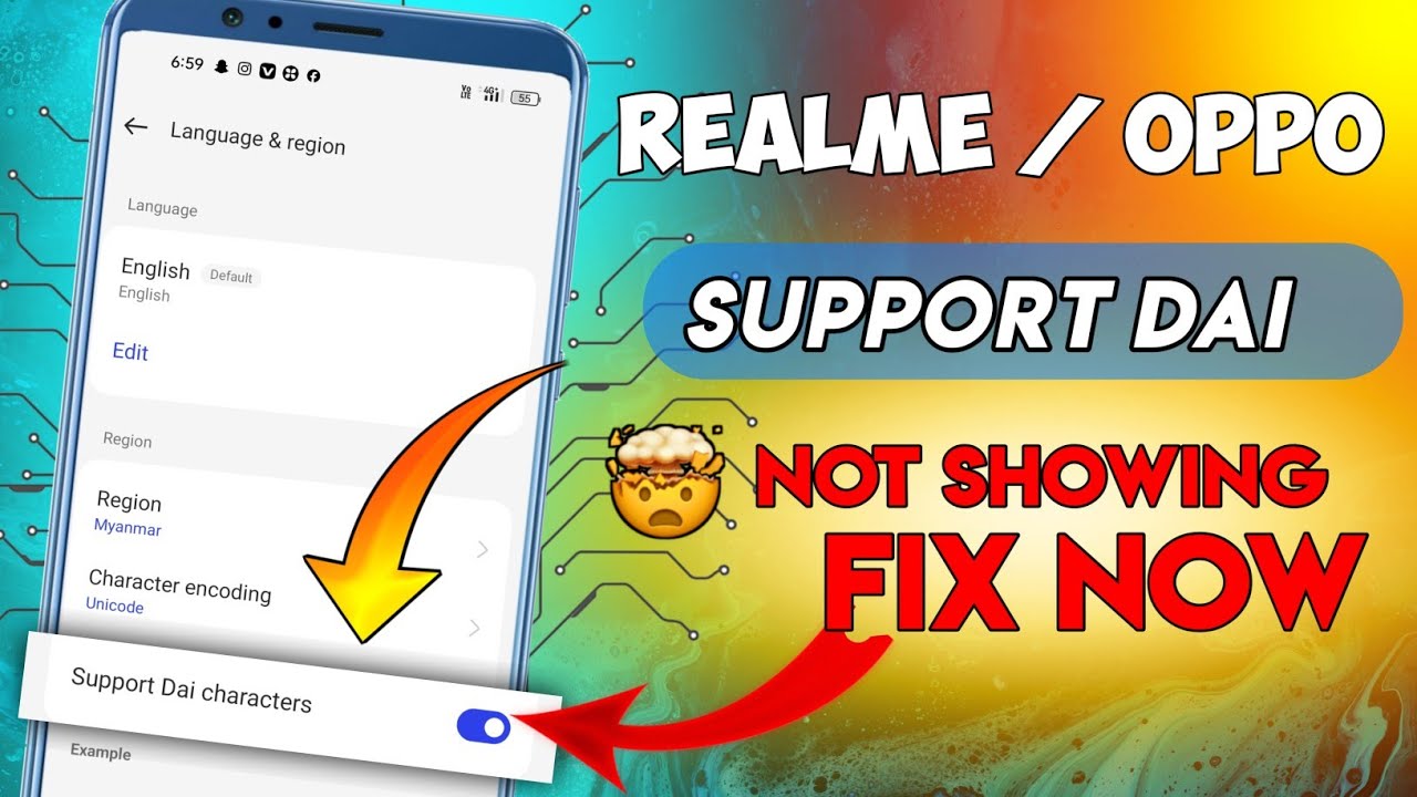 Support dai character Not showing on Realme/Oppo solution || support dai character Not Working ...