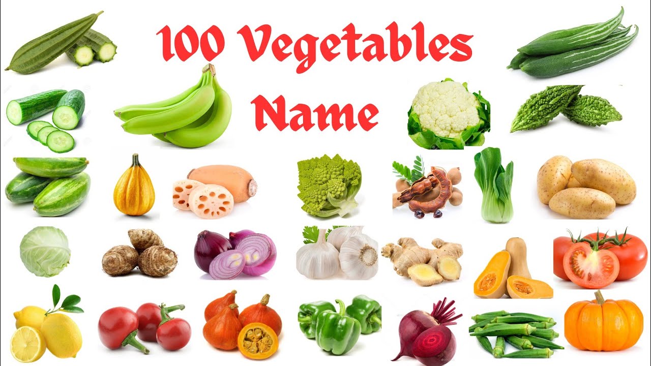 Vegetables Name / 100 Vegetables Name and picture in English/ English ...