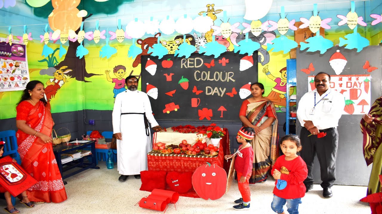 RED COLOUR DAY Celebration @ St Thomas Institutions,Mysuru Pre KG - YouTube