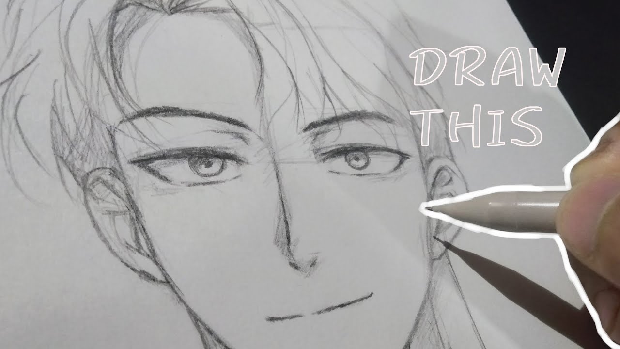 Step by step process (Drawing a Boy in anime style ) - YouTube
