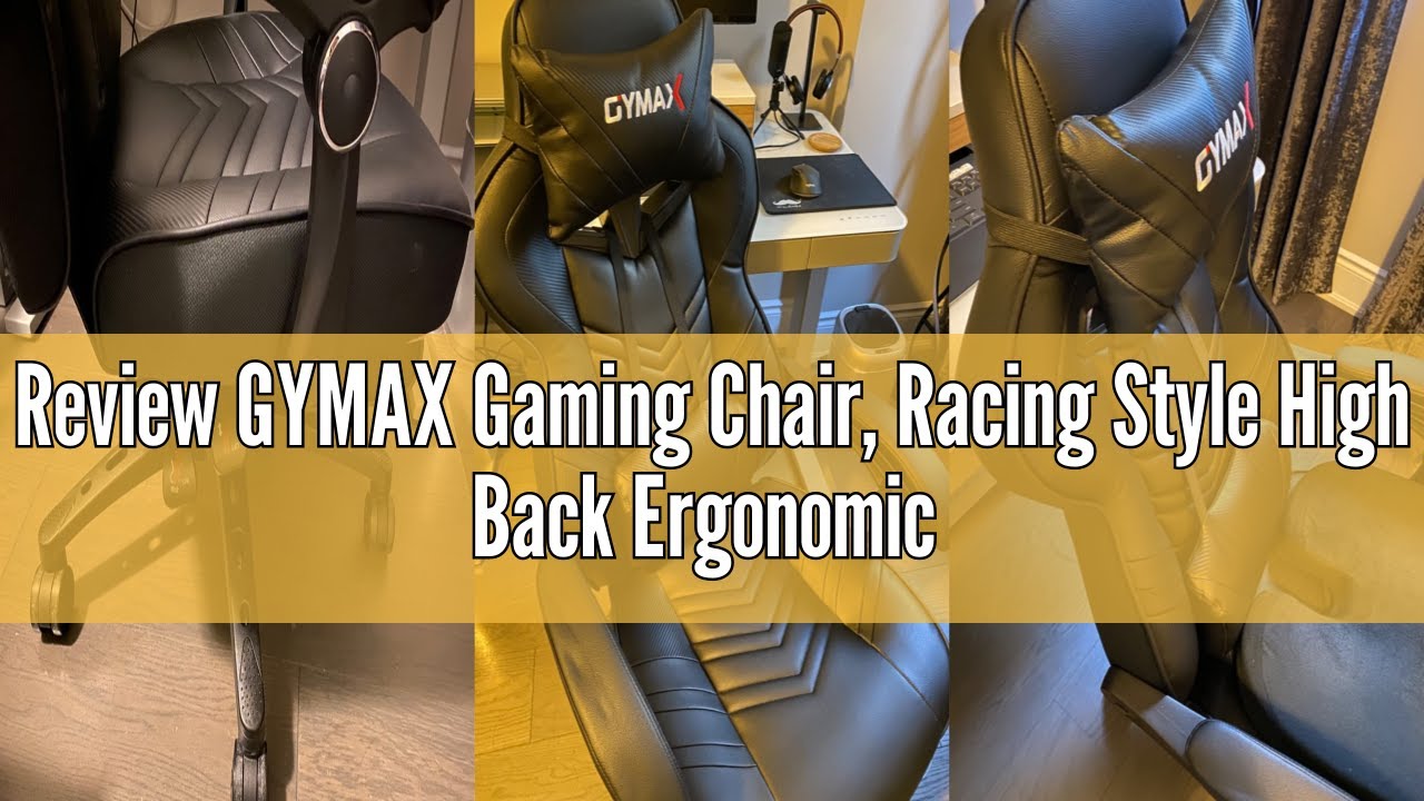 Review GYMAX Gaming Chair, Racing Style High Back Ergonomic Office ...