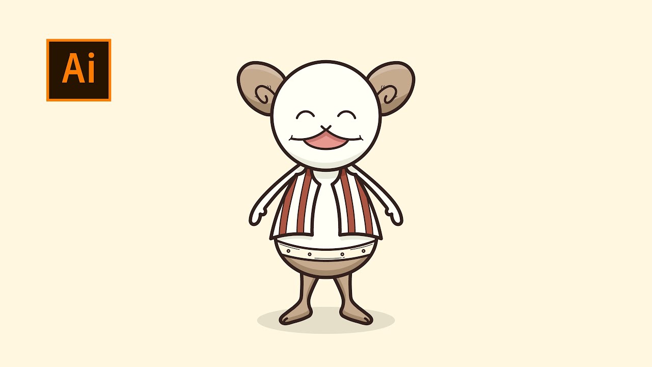 Adobe Illustrator Tutorial - One Piece Character Going Merry - YouTube