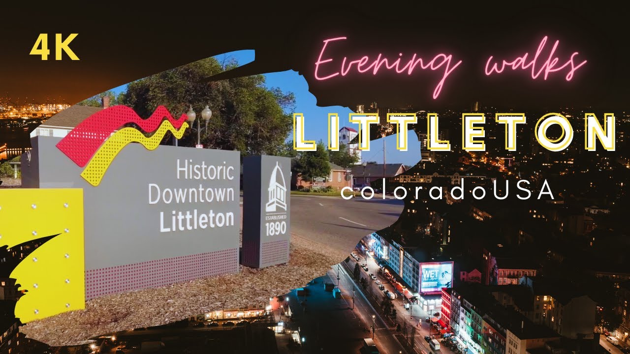 COLORADO, USA - Walking in downtown Littleton, South Denver (Relaxing ...