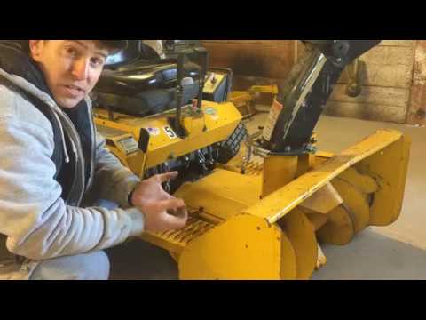 Walker Mower Single Stage Snow Blower Installation - YouTube