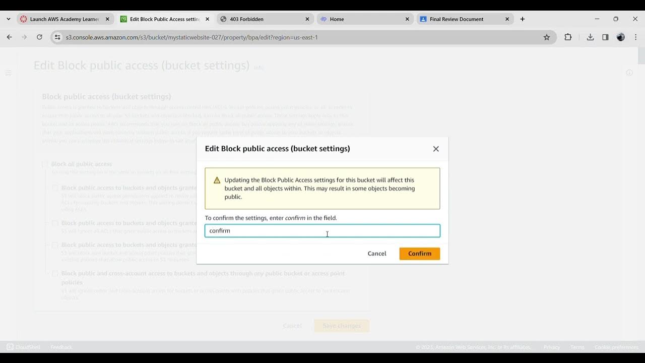 Launch AWS Academy Learner Lab Creating a Static Website on Amazon S3 ...