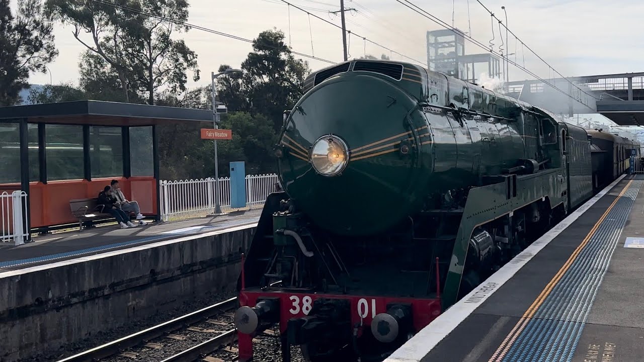 Steam to surf trial. Australia’s legend of steam locomotive 3801 in ...