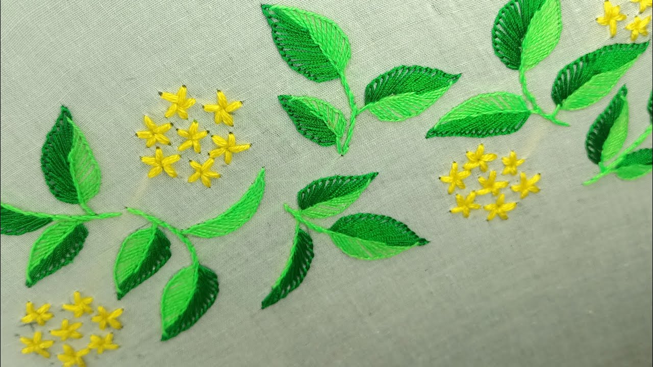 Beautiful borderline design || Easy and simple stitching tutorial for ...