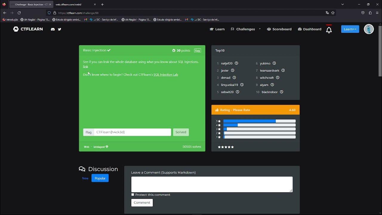 CTFLearn - Basic Injection - YouTube