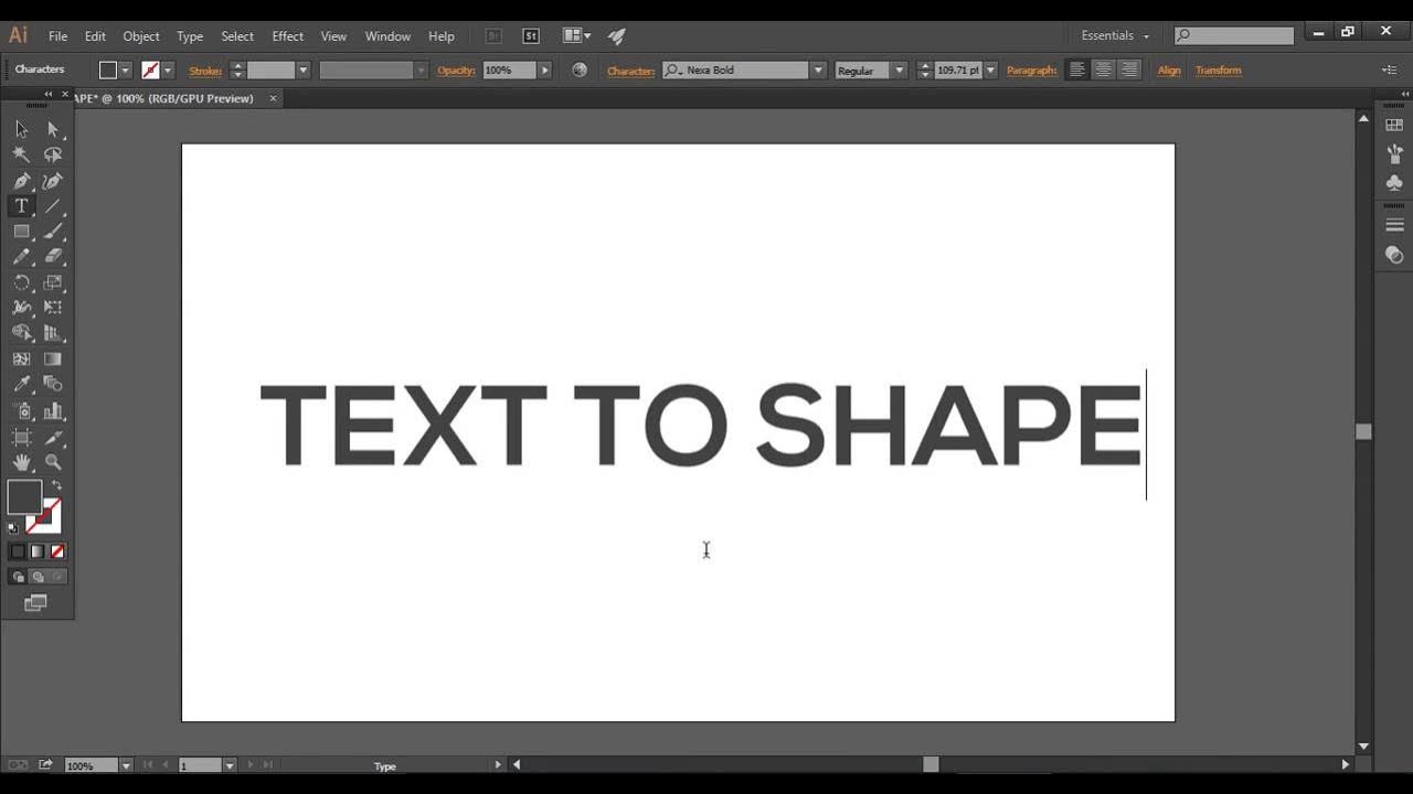 How to convert text to shape in Adobe illustrator - YouTube