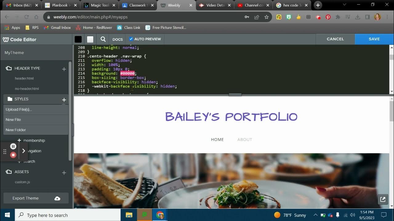 Editing html & CSS in Weebly com - YouTube