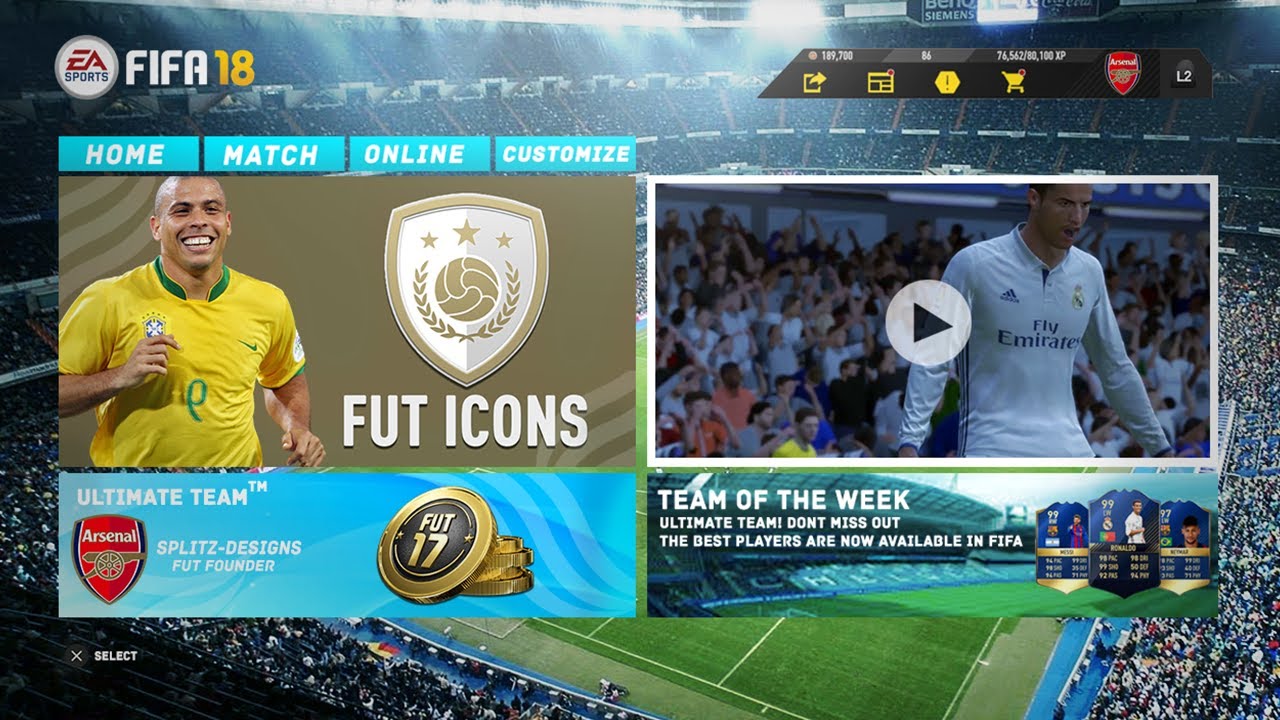 FIFA 18 CONCEPT MENU - SPEEDART (2017) - YouTube