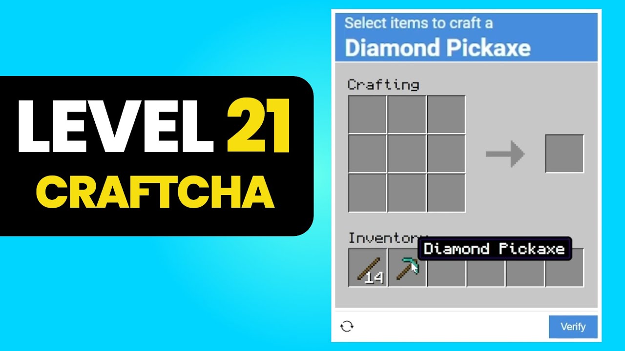 Level 21 (Diamond Pickaxe) - I’m Not a Robot - Game by Neal.Fun ...