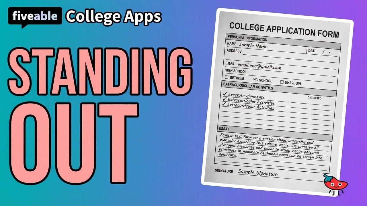 College Admissions - Standing Out & Applications | Fiveable Cram Archive