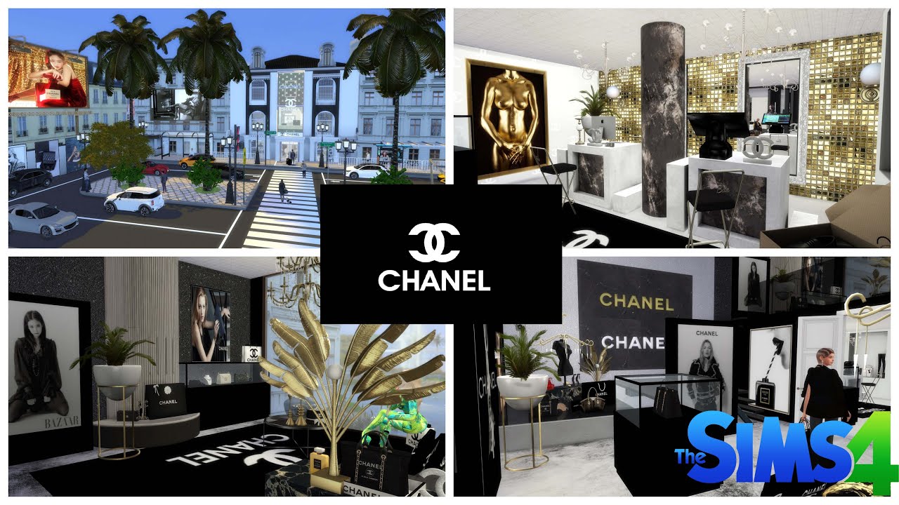 TIENDA CHANEL EN LA CIUDAD CC SIMS 4 CON CC - YouTube